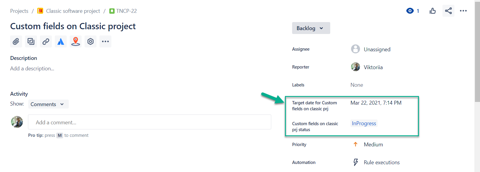 Custom Fields in the SLA setting