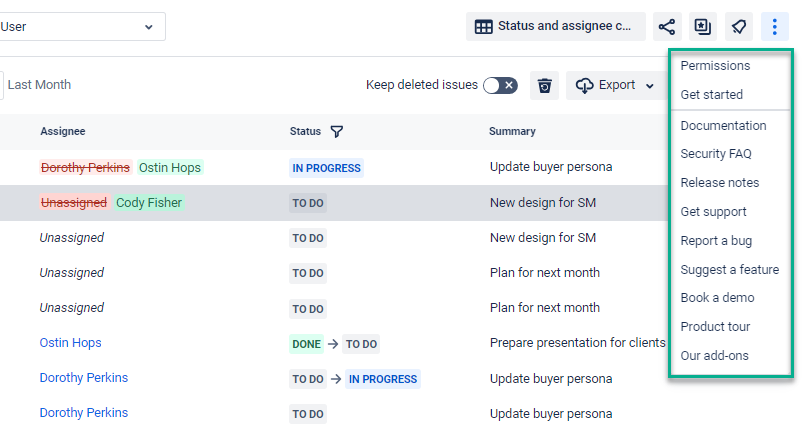 Issue History Support