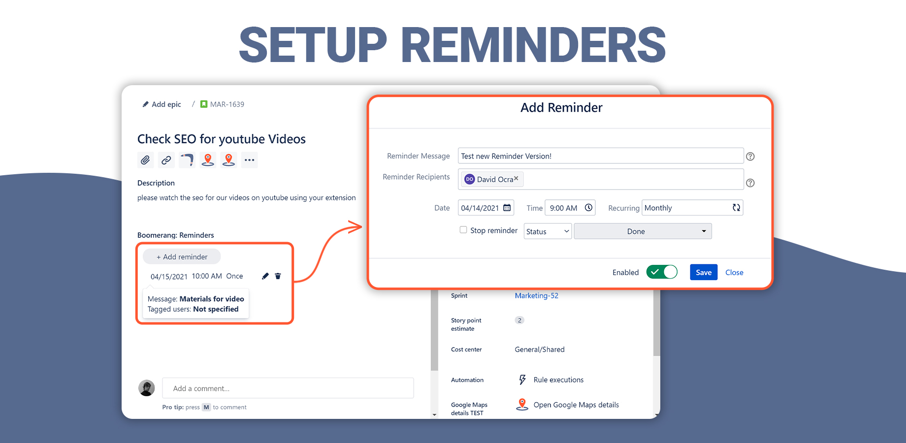 Boomerang: Reminders for Jira Issues