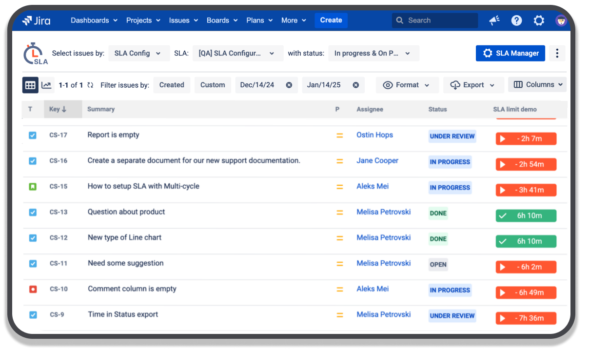 Get Started with SLA Time and Report Add-On | Data Center